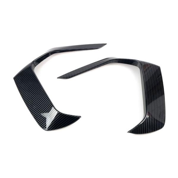 フォード FORD Mustang フォグ ライト ランプ 適用: フォード/FORD マスタング 2024 2025 GT/GT プレミアム ABS カーボン調 エクステリア フロント フォグライト ランプ カバー トリム 2ピース