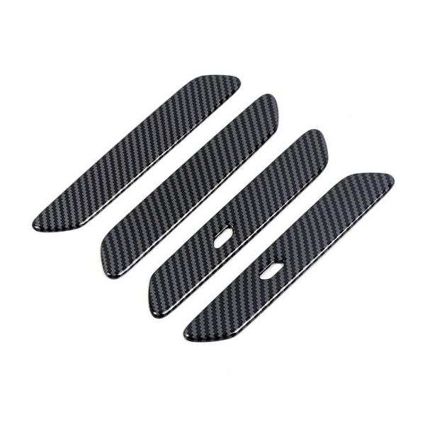 適用: 起亜 EV6 2022 2023 2024 カーボン グレイン エクステリア ドア ハンドル カバー トリム ABS 4ピース