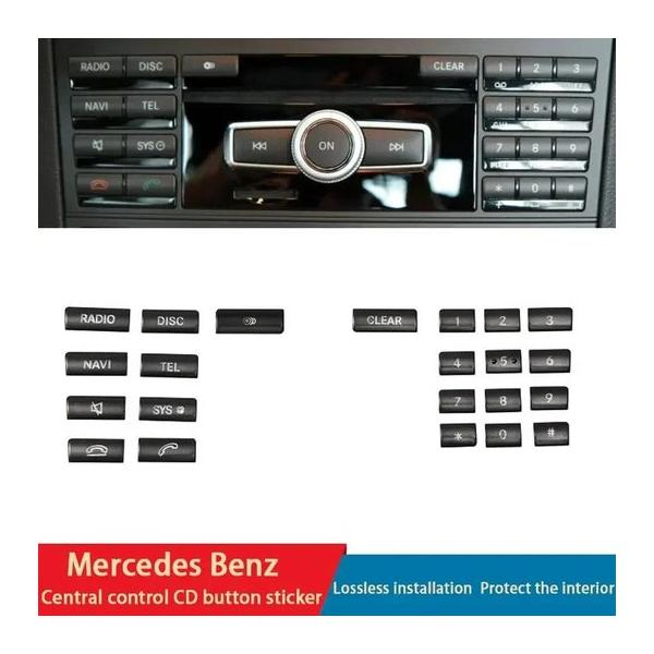 センター コンソール CD パネル エアコン ボタン ステッカー トリム 適用: メルセデス ベンツ C200 E260L GLK300 ML CLS インテリア アクセサリー