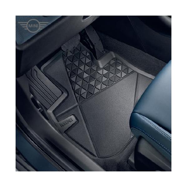 【適合車種】カントリーマン：U25(C/D/S ALL4/JCW ALL4)※E/SE ALL4は非適合フロント２枚セット汚れても手入れが簡単。足元を雪や雨、泥などから守るためにマットのフチが高めに囲まれた、機能的なデザイン。MINI ワー...