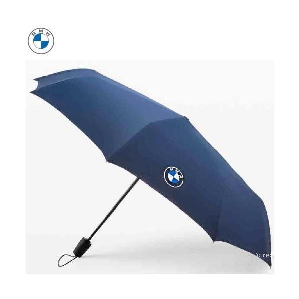 ・自動開閉式の折りたたみ傘・外側にBMW ロゴ・プリント・マット・ブラックのハンドルにはプッシュ・ボタンと先端にBMW ロゴ・専用傘ケースにはFREUDEワードマークのタグ付き素材：速乾性ポリエステル100％、フレーム−繊維強化プラスチック...
