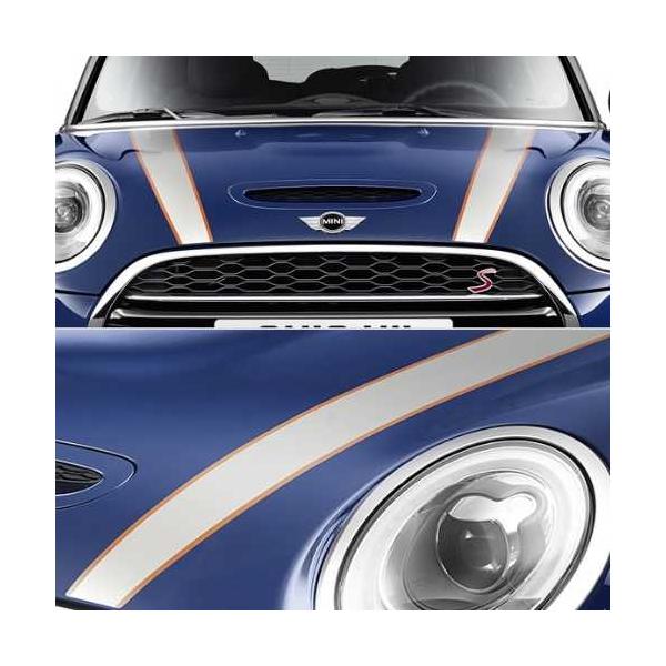 【適合車種】５ドアハッチバック：F55３ドアハッチバック：F56カブリオレ：F57※特別仕様"MINI SEVEN"専用ストライプメルティングシルバーモルトブラウン(アウトライン)左側：51147434175右側：51147434176