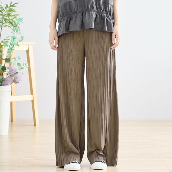 ・商品コード c35-137199-br・ブランド : TRUBE・番号 : C35-137199・商品名 : ランダムプリーツパンツ・色：ブラウン（タグ表示）・カテゴリ : フルレングスパンツ・サイズ・容量（概寸表記になります）「M~L」...