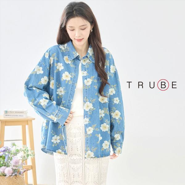 ・商品コード n72-476-229・ブランド : TRUBE・番号 : N72-476・商品名 : フラワーデニムシャツ・色 : ライトブルー（タグ表示）・カテゴリ : シャツ・ブラウス・サイズ・容量（概寸表記になります）「M~L」 ワン...