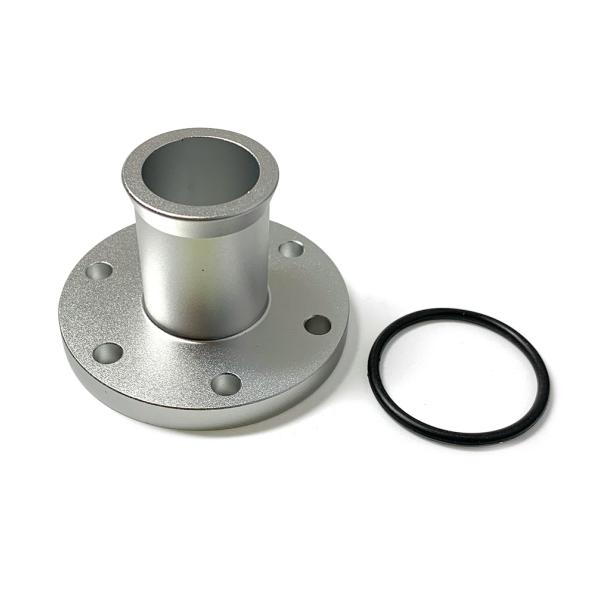 Davies,Craig製のEWP80フランジタイプ/130/140への接続用アダプターです。IN側、OUT側へ取り付け可能。内径25φホース用の異径変換アダプターとなります。