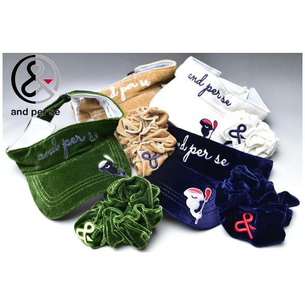 UVプロテクト機能を備えた、温かみのあるベロア素材のシュシュ付きサンバイザー。ロゴ刺繍やアンパンジーの刺繍がPOPでキュートなアイテム。背面のマジックテープでサイズ調節が可能です。●サイズFREE●素材表地ポリエステル95％綿5％