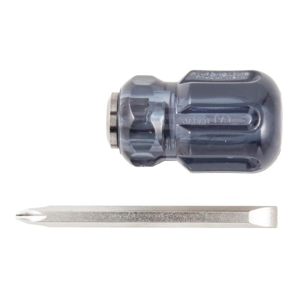 【商品説明】　・セット内容:グリップ・軸(先端規格-0.8mm×6mm⇔+No.2)・セット点数:2点・寸法:全長90mm・差替ドライバー・注意:貫通ドライバーではありません。・警告:ドライバーをたがね代わりに使用しないでください。叩いたり...