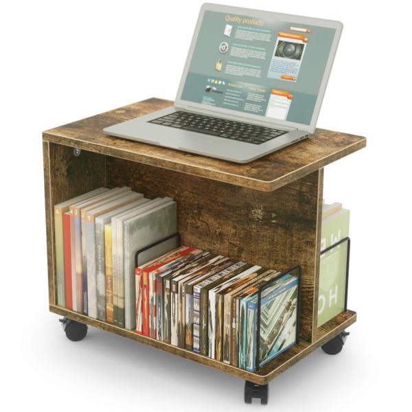 【商品説明】　・【360°移動自由なキャスター付き】このファイルワゴンはキャスター付でお掃除簡単、軽い力で移動させられるので、お掃除も楽にできます。フローリングを傷つけにくいキャスターです。前2つにはストッパー付いて動かさない時も気にせずお...