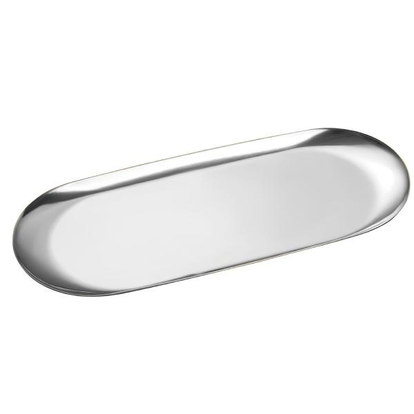 【商品説明】　・【サビに強い高級ステンレス使用】耐久性が高く、サビの心配のないSUS304ステンレスを採用。水が掛かる恐れがある場所でも安心してお使い頂けます。・【シンプル形状の万能小物トレイ】お会計皿・おしぼり置き・小物入れなど、楕円形の...