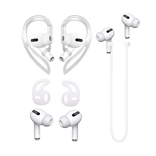 【商品説明】　・AirPod　Proの落下・紛失等の心配を掛けていますか？様々の紛失防止アクセサリーにどちらを選ぶことに迷っていますか？ならば、この商品は間違いなくあなたのベストチョイスですよ。【挿し込み固定式イヤーフック】＋【フックカバー...