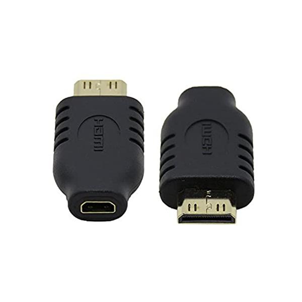 【商品説明】　・Micro HDMI高速メスからミニHDMIオスアダプターは、マイクロHDMIケーブルをミニHDMI接続ポート付きのDC/DVに接続できます。・アダプターは高品質の素材を使用して作られており、最適な接続が可能です。・マイクロ...