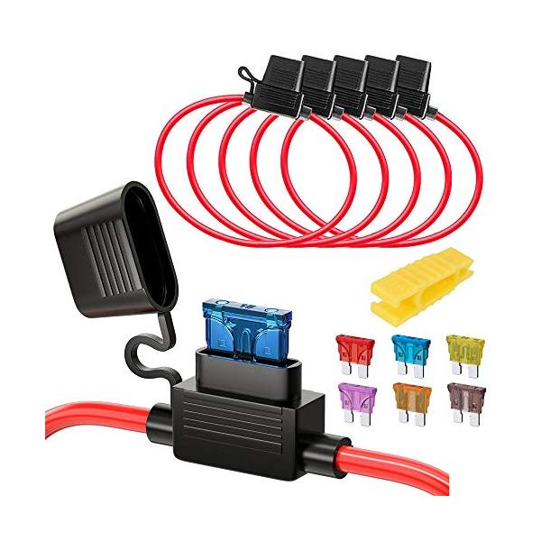 【商品説明】　・ATO / ATCミディアムヒューズと互換性があります。電圧：最大32V電気：20A。・エネルギー効率が高く、設置が簡単で、優れたパフォーマンスを発揮します。・パッケージに含まれるもの：ヒューズホルダー5個、ヒューズプーラー...