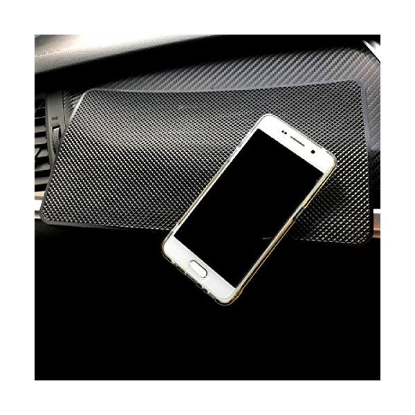 【商品説明】　・・スマホや携帯電話、財布・小銭・サングラス・メガネ・タバコ・ティッシュ等の小物を車のダッシュボードの上に置く事ができる滑り止めマット。・・振動やダッシュボードの傾斜にも強い。・・耐寒耐熱タイプ（-40度から80度まで）なので...