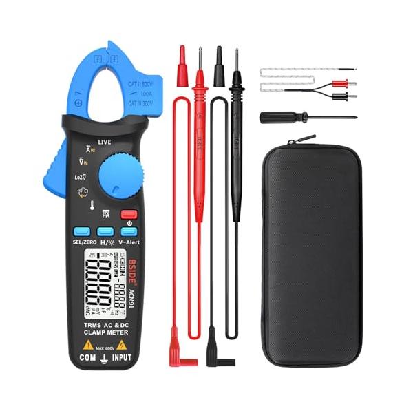 【商品説明】　・[1mA分辨率]：クランプで交流/直流電流を測定する場合、分解能は1mAです・[デュアルラインディスプレイ]：デュアルラインディスプレイは、AC電圧/電流と周波数、または摂氏と華氏の両方を画面に表示できます・[バッククリップ...