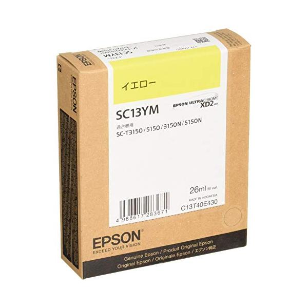 【商品説明】　・カラー:イエロー・シリーズ:純正インクカートリッジ SC13・ブランド:エプソン・商品の重量:90g・対応デバイス:EPSON SC-T3150 SC-T3150N SC-T5150 SC-T5150N※未決済で３日経過した...