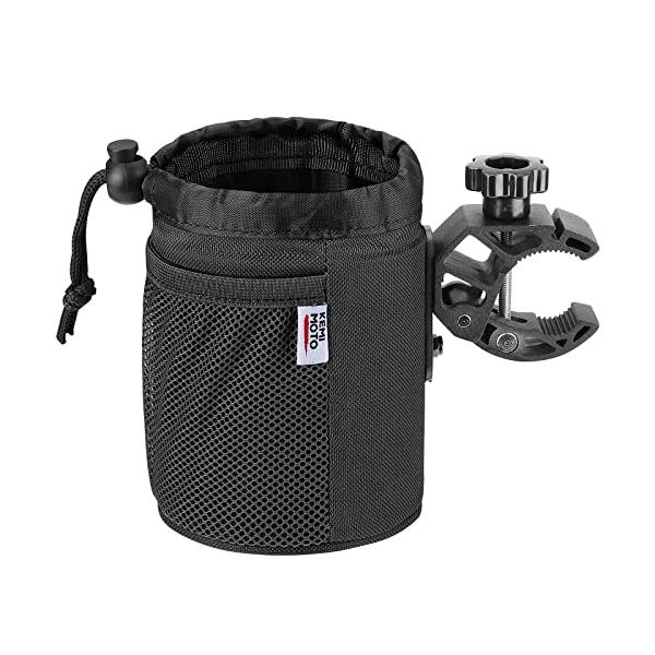 【商品説明】　・【メッシュポケット付き、収納便利】自転車 ドリンクホルダーの外側にはメッシュポケット2つが付いています。スマホ、イヤホン、充電ケーブル、MP3、キー、サングラスなどの小物収納のため設計されています。常用物の出入りがもっと便利...