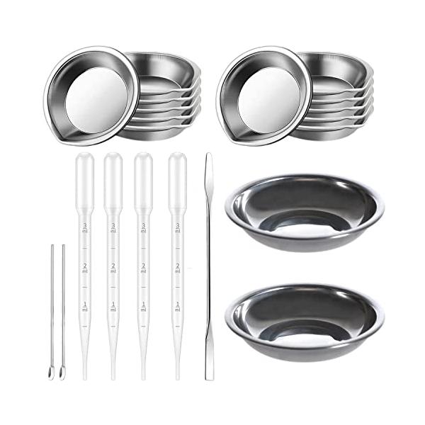 【商品説明】　・「2種類調色スティック」一方が小さなスプーン形をした金属スティック、もう一種が両端が平らなヘラ状の金属スティックです。塗料と溶剤をかき混ぜた後のかくはん用もしくはスプーンの方で塗料を少しずつすくい取って色合いを調整などの場合...