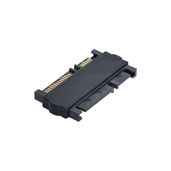 【商品説明】　・3.5インチ&amp;2.5インチSATA 22ピン 7+15オス→SATA 22ピン 7+15オス延長アダプター。・両端はSATA 22Pオスコネクターです。・色:黒※未決済で３日経過した場合は、ご案内無しで一旦キャンセル...