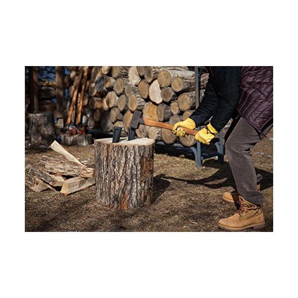 【商品説明】　・クサビは必ず２本一組で使用します。1本のみだと頭まで叩き込んだ時点でそれ以上進まなくなります。・サイズ：刃先45×H210mm 重量：2? 材質：鉄・ファイヤーサイド　ねじりクサビ　お得な2本セット ねじりがある形なので節の...