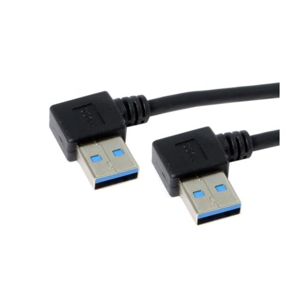 【商品説明】　・USB 3.0ケーブル。・アングルタイプ ポート周辺のスペースが限られていてもメスポートに接続できます。・ケーブルの長さ:0.2m。・ストレートワイヤ接続。・両端は90度直角です。※未決済で３日経過した場合は、ご案内無しで一...