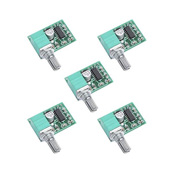 【商品説明】　・動作電圧：5V・外観サイズ：約29.5*20.2*15mm・最大出力電力：3W*2（5V4Ω）・注意：電源が5.5V以下であることを確認してください。そして、"+"と"-"逆極性を行わないで、さもなければ、それがボードを燃焼...