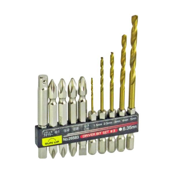 【商品説明】　・ソケットアダプターに市販のソケット(差込角6.35mm)を取り付ければ、ボルト・ナットの締め緩めも可能です。・ドルルはHSS鋼(チタンコーティング)ですので、鉄材など金属から木材・樹脂の穴明けが可能です。・強靭・高品質なS2...