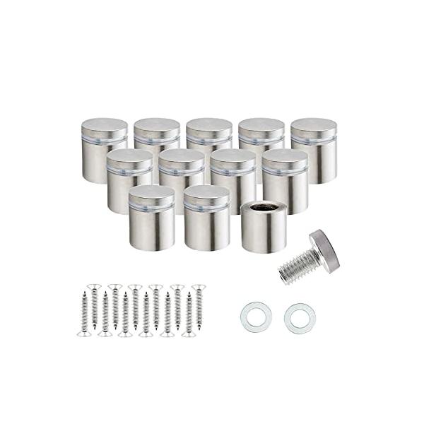 【商品説明】　・12枚の壁のセットで販売されているスタンドオフネジを取り付ける、ガラス又は徴候を保護するための透明なゴムスペーサに来・ステンレス製スタンドオフネジは、つや消し仕上げた後、ステンレス製の防錆および耐食性ています・近代的なスタイ...