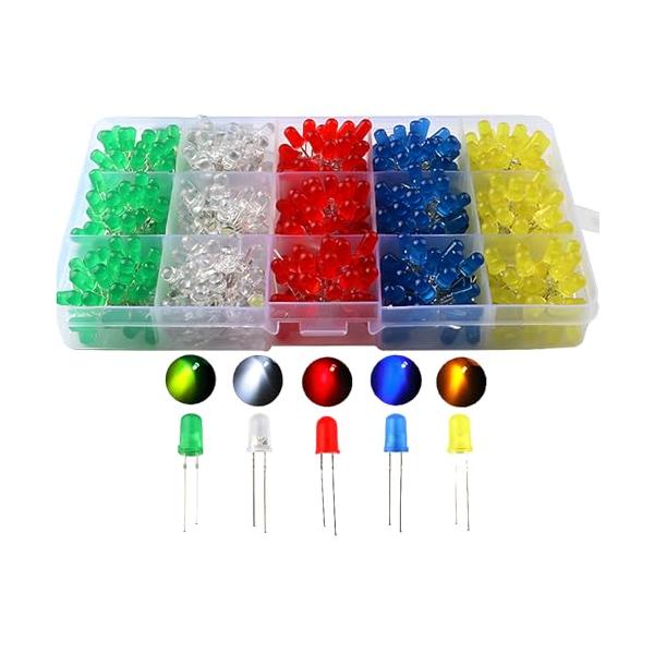 【商品説明】　・★LEDライトセットは高品質の素材で作られており、耐久性があり、省エネ、環境に優しく、長寿命です。・★仕様：ラウンド。 ヘッド直径: 5mm; ピンの長さ: 19 mm。動作電流: 20 (mA)、電力: 0.06 (W)。...