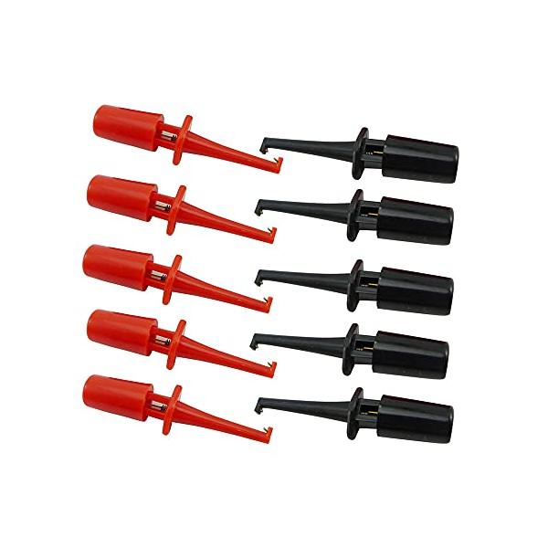 【商品説明】　・フックテストクランプテストフック・ブラック：5個,赤：5個,合計：10個・回路や部品を測定する場合、マルチメータペンを使用して測定する場合は、片手でテストペンを持って測定する必要があります。 ただし、このテストフックを使用す...