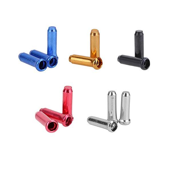 【商品説明】　・あなたが得ることができるパッケージ：合計180個、銀100個を含む、各色20個（黒/赤/青/金）・すべてのブレーキおよびディレイラーインナーケーブルに適合用途：自転車および改造車両のブレーキおよびシフトケーブル。・アルミニウ...