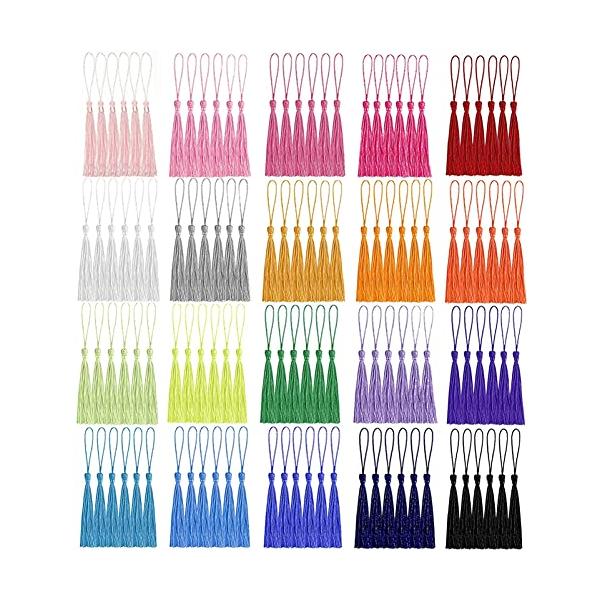 【商品説明】　・?【20色】さまざまなニーズを満たすために、十分な色と十分な量を一緒に使用できます。・?【サイズ】全長は約14?15cm、タッセルの長さは約8?9cmです。・?【パッケージ】タッセル140個、各7個20色。 （合理的な枠組み...