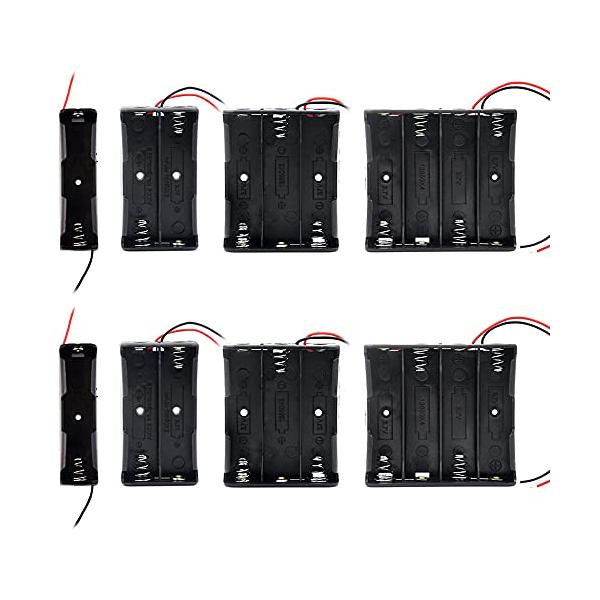 【商品説明】　・【サイズ】1本：76*21*20mm（3.7V）、2本：76*41*20mm（7.4V）、3本：76*61*20mm（11.1V）、4本：76*80*20mm（14.8V）・【セット内容】電池ボックス*8（1本/2本/3本/...