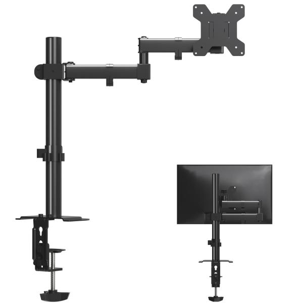 【商品説明】　・【ディスプレイ角度を自由に変えれる】?アーム：ポールの接続部分移動で高さ調節（406mm） ?VESAプレート部：上向き80°、下向き80°、回転360°、左右各90°。角度や距離などが自分に合って、前後左右に加えて上下も好...