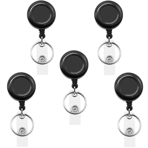 【商品説明】　・カラー:ブラック 数量:5個セット メイン素材:ABS樹脂、環境に優しい；・メタル製のクリップ付きで幅広く活用いただけます。簡単にポケットやベルトやウエストバッグなどに引っ掛けることができてとても便利です；・多機能：ケース用...