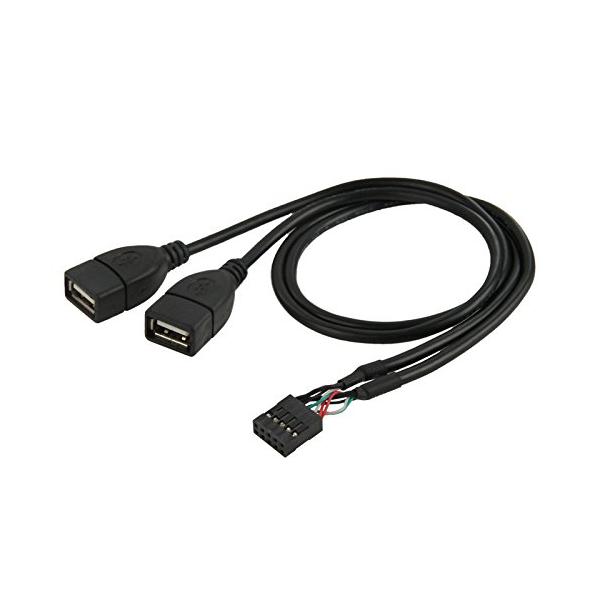 【商品説明】　・10 Pin Motherboard Female Header to Dual USB 2.0 Female Adapter Cable・Convert an internal motherboard header Por...