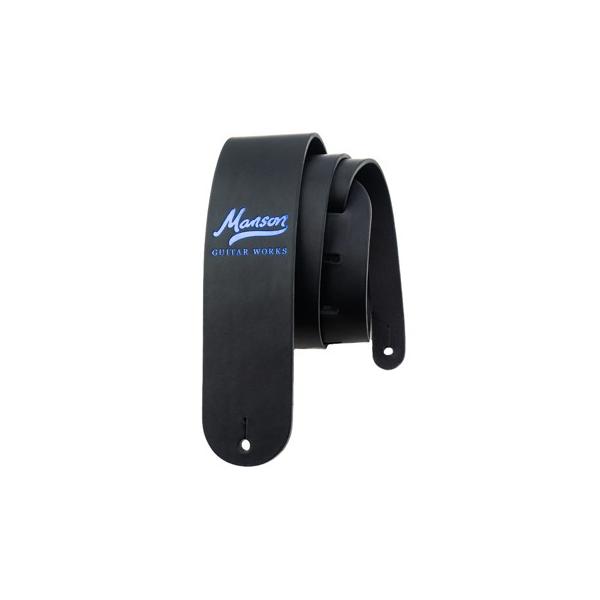 ☆通常価格7,700円(税込)から数量限定特価！☆Manson Guitarsのシンプルながらも耐久性を併せ持つレザーストラップです。Heavy 3mm gauge hand finished leatherBlue Manson Guit...
