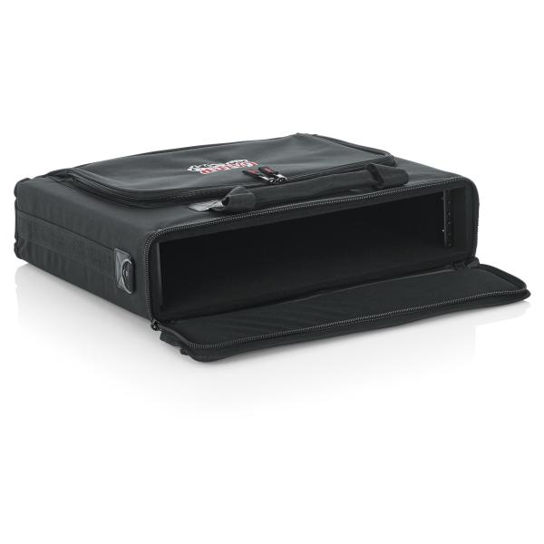 GATOR GRB-2U(2Uオーディオラックバッグ)【2Uスタジオラックバッグ】9mm厚合板構造と頑丈な600Dナイロンが機材を保護！前後フタ開閉式で入れたまま運用できる、ネジ留めレール仕様の軽量ラックケース！・軽量で持ち運びに便利なポー...