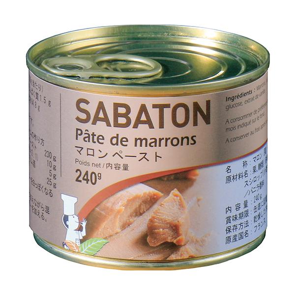 【 商品特徴 】マロンに砂糖、バニラ香料等を加え、ペースト状に加工したものです。モンブランクリームに最適。【 常冷区分 】常温【 メーカー名 】サバトン【 規格 】240g【 調理方法 】加熱不要【 最終加工地 】フランス【 原材料 】栗、...