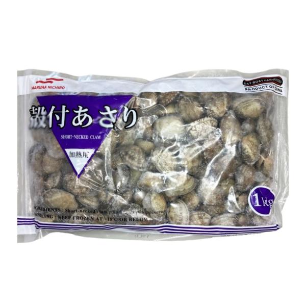 [ 商品特徴 ]養殖場原料を鮮度良いままパッキングしました。[ 常冷区分 ]冷凍[ メーカー名 ]マルハニチロ株式会社（水産）[ 規格 ]1kg[ 調理方法 ]加熱用[ 最終加工地 ]中国[ 原材料 ]あさり[ アレルギー ]なし