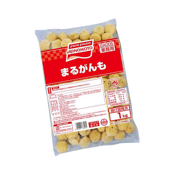 【 商品特徴 】ひとくちサイズのまるいがんもです。丸大豆から作りました。長いもを使っているので、キメが細かく風味豊かです。【 常冷区分 】冷凍【 メーカー名 】味の素冷凍食品株式会社【 規格 】1kg【 調理方法 】●煮込み：凍ったままの商...