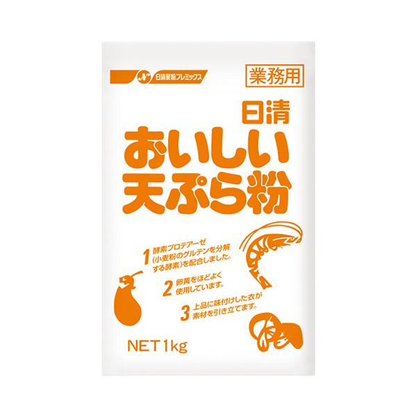 [ 商品特徴 ]手作り天ぷら用の高級粉。揚げ色が鮮やかで、見栄えが良く、おいしい天ぷらが揚がります。[ 常冷区分 ]常温[ メーカー名 ]日清製粉ウェルナ[ 規格 ]1kg[ 調理方法 ]加熱[ 最終加工地 ]日本[ 原材料 ]小麦粉（国内...