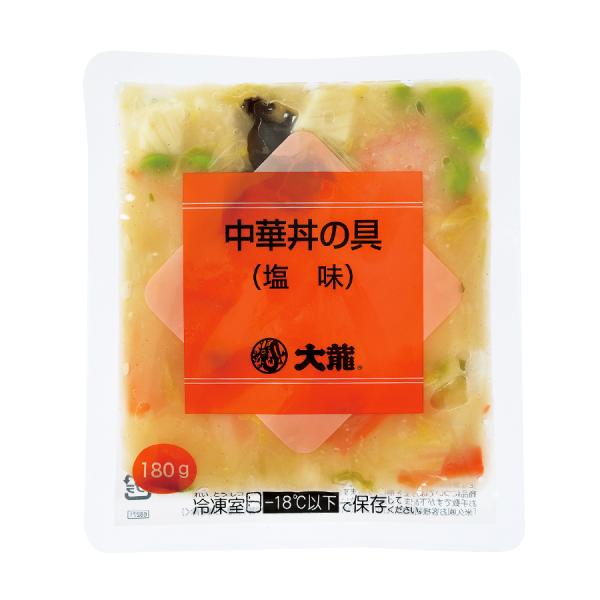 [商品特徴]五目野菜（はくさい、にんじん、えだまめ、ねぎ、たけのこ）とイカ、えびを 塩味ベースで仕上げたあっさりうま煮です。中華丼の具はもちろん、あんかけ焼きそばの具にもおすすめです。[常冷区分]冷凍[メーカー名]米久(株)[規格]180g...