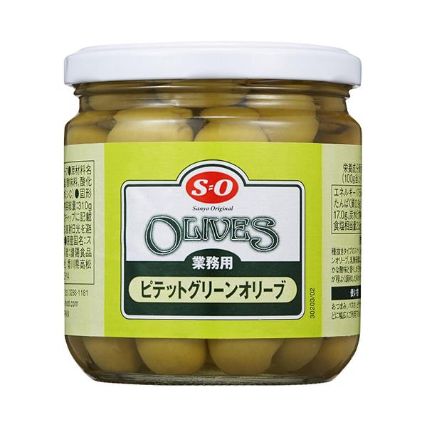 [ 商品特徴 ]スペイン産マンザニラ種のオリーブを使用。オードブルやサラダ等のほか、マティーニなどのカクテルに欠かせません。[ 常冷区分 ]常温[ メーカー名 ]讃陽食品工業[ 規格 ]310g[ ケース入数 ]24[ 調理方法 ]そのまま...