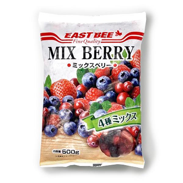 【 商品特徴 】配合：ブレの無い均一な配合。見た目：つぶれが少ない美しい粒感。色合い：ベリーそれぞれの鮮やかな色合い【 常冷区分 】冷凍【 メーカー名 】EASTBEE【 規格 】500g【 調理方法 】お召し上がり方：凍ったままでおいしく...