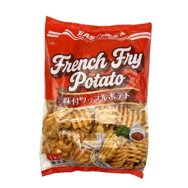 【商品特徴】食べ応えのある大判のワッフルカットで、厚手の衣にしっかりとした味わいです。単体でおつまみやテイクアウトでも使えます。【常冷区分】 冷凍【メーカー名】(株)トーホー【規格】1kg【調理方法】加熱してお召し上がりください【最終加工地...