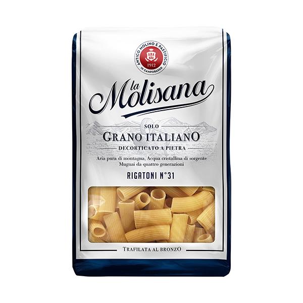 【 商品特徴 】マカロニを大きくしたような太い筒状で、トマト系のソースとよく合います。詰め物パスタやグラタンにも。【 常冷区分 】常温【 規格 】500g【 調理方法 】ゆで時間：13〜14分【 最終加工地 】イタリア【 原材料 】デュラム...