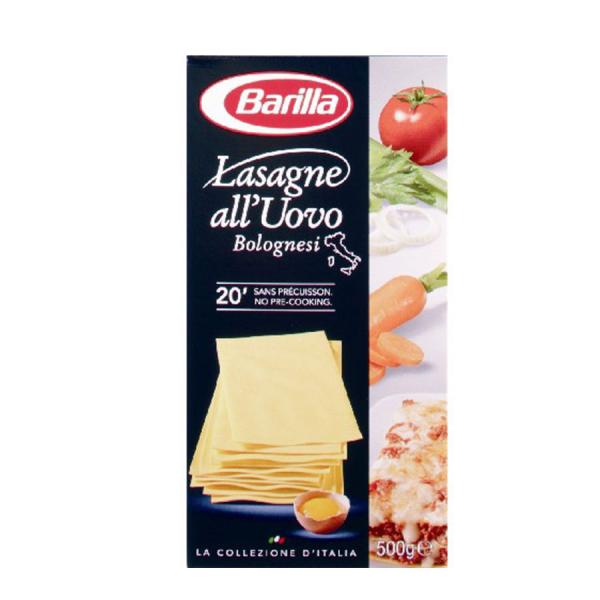 [ 商品特徴 ]バリラのラザニエはそのままソースにはさんでオーブンで焼くだけの簡単食材です。[ 常冷区分 ]常温[ メーカー名 ]バリラ[ 規格 ]500g