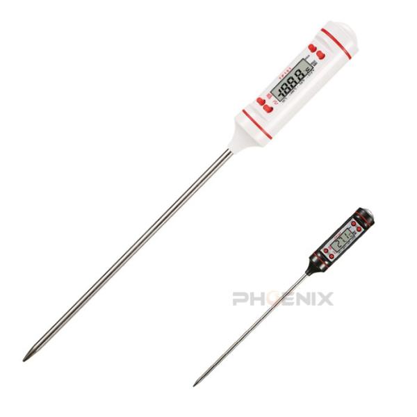 No-7341 ■商品内容：クッキング温度計 テスト用ボタン電池(LR44)x1※ボタン電池はあくまでテスト用のため、容量の保証はございません。■カラー：ブラック（黒) ホワイト（白）■サイズ：画像をご確認ください。■仕様：-50℃~300...