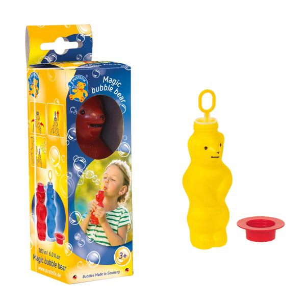 【商品概要】かわいらしい黄色いクマがトレードマークのシャボン玉、PUSTEFIX（プステフィックス）。プステフィックスのシャボン玉は粘りがあるので、息が切れるほど吹き続けても、次から次へと、どんどん空に向かって飛び出していきます。また、この...