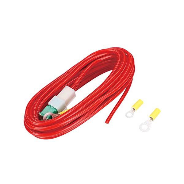 【商品概要】【仕様】コードサイズ:AV5sq×6m使用可能電力:DC12V車・480W以下/DC24V車・960W以下丸型端子:Φ8丸型端子(Φ5・Φ6)付属スローブローヒューズ(40A)付【商品説明】【商品詳細】ブランド：エーモン(amo...